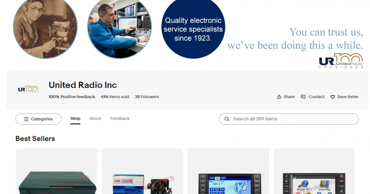 Newly re-launched United Radio eBay store reaches 100 Perfect Positive ...