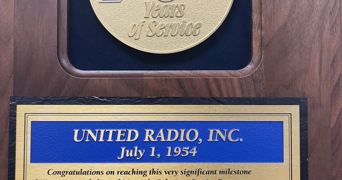 Motorola recognizes United Radio for 70 years of service - United Radio